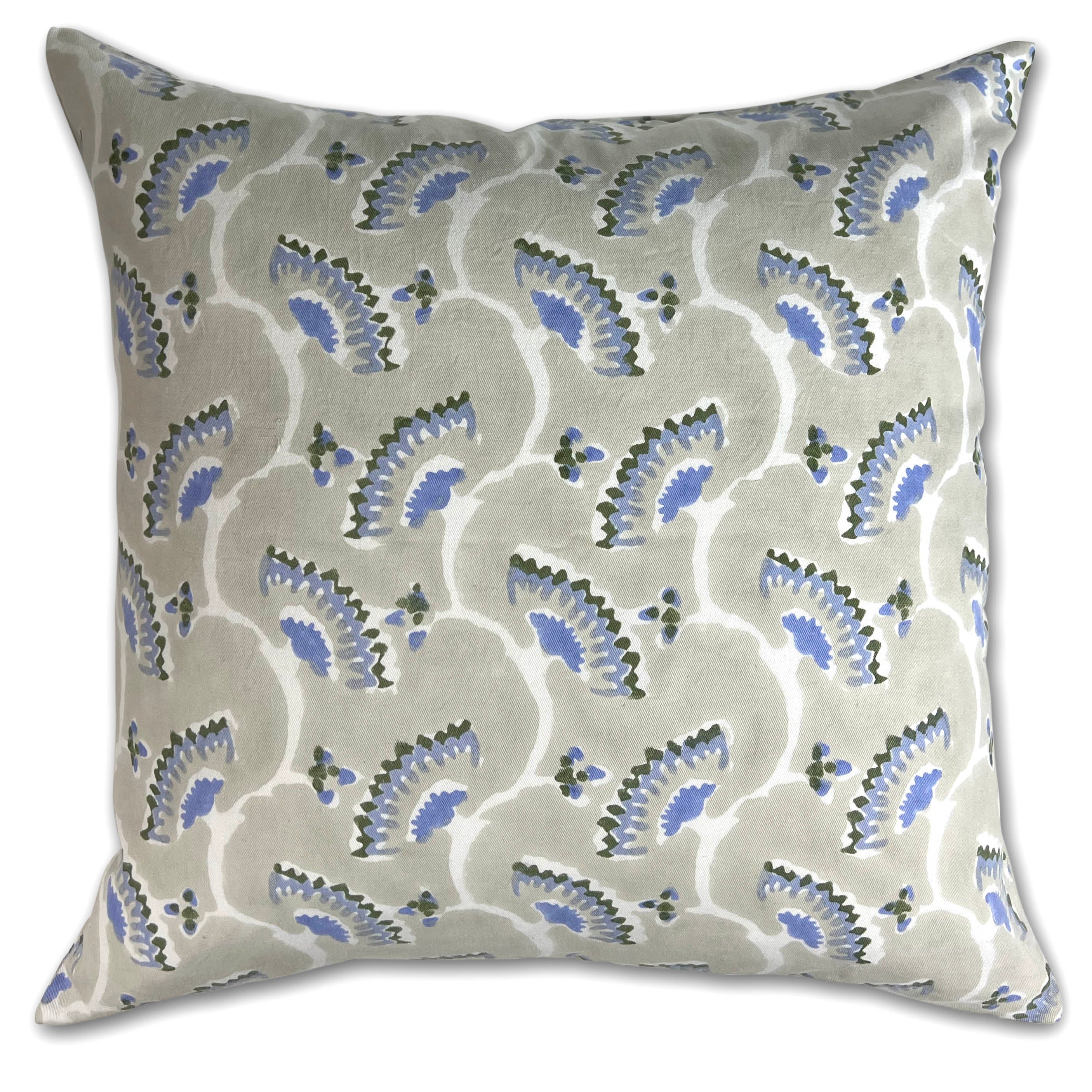 Nara Block Printed Pillow – Serena Dugan