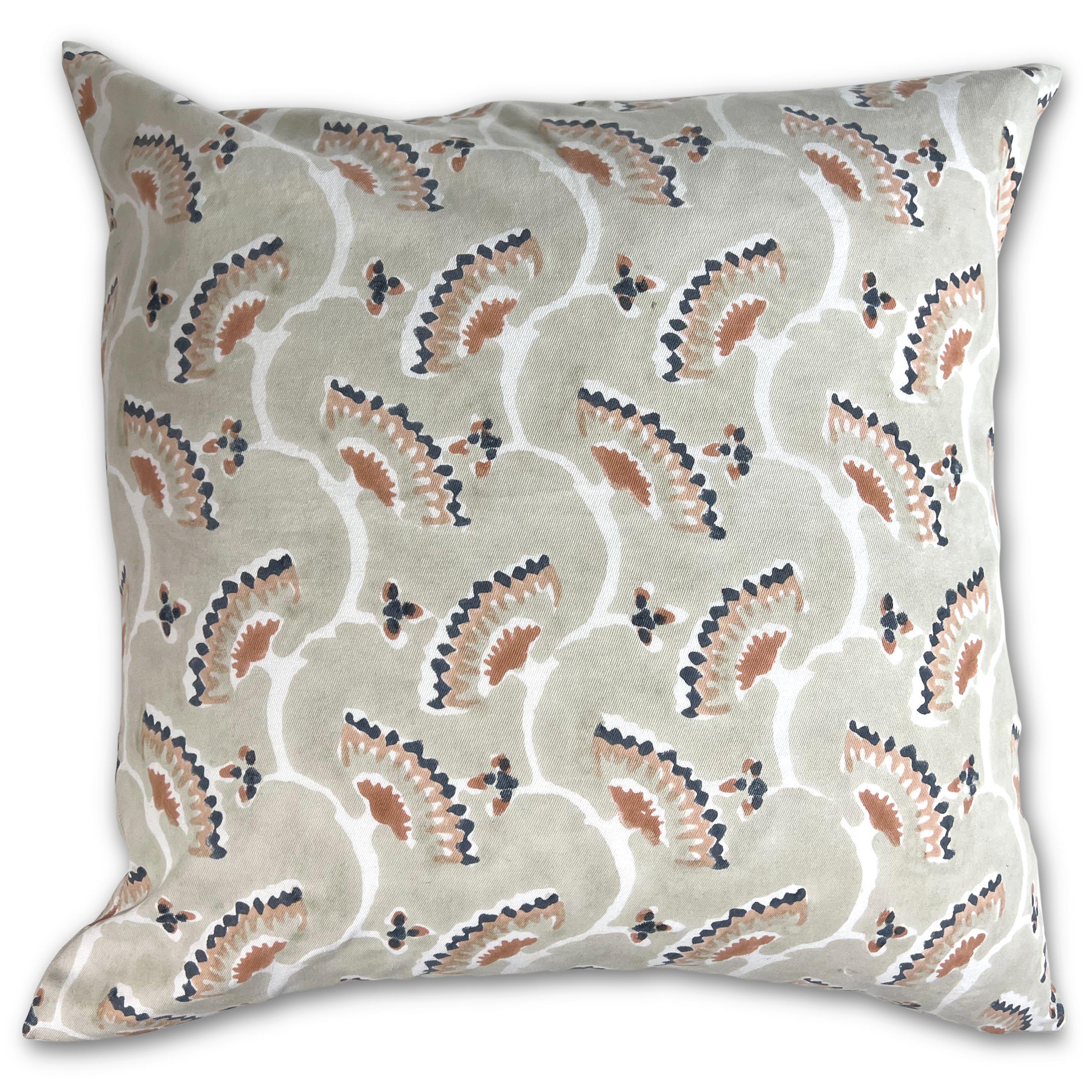 Nara Block Printed Pillow – Serena Dugan